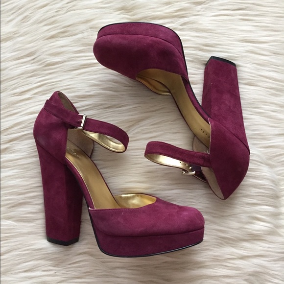 Shoes | Nine West Maroon Platform Heel 1 | Poshmark